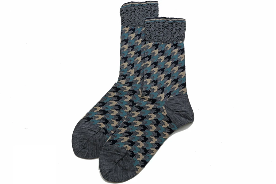 Antipast Chidori Socks in Grey - Ped Shoes